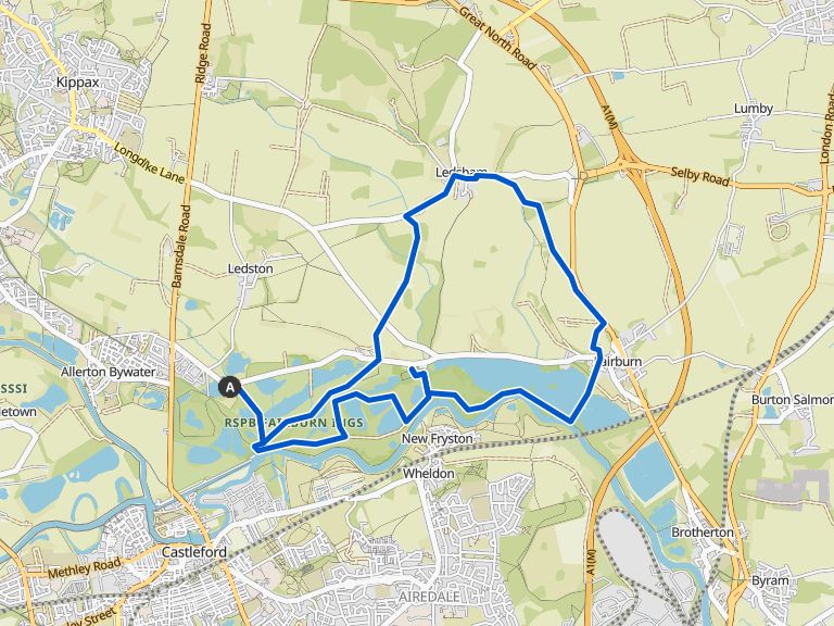 Loop de Fairburn Ings & Ledsham | corrida | Komoot